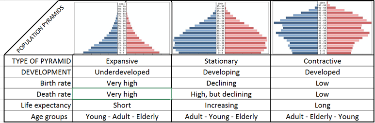 TYPES OF POPULATION PYRAMIDS – 2travellingacrosstime / Viajando a ...